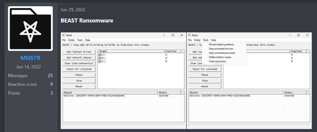 THREAT ANALYSIS: Beast Ransomware