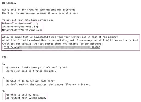 Threat Analysis Report: Inside the Destructive PYSA Ransomware