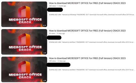 From Cracked to Hacked: Malware Spread via YouTube Videos