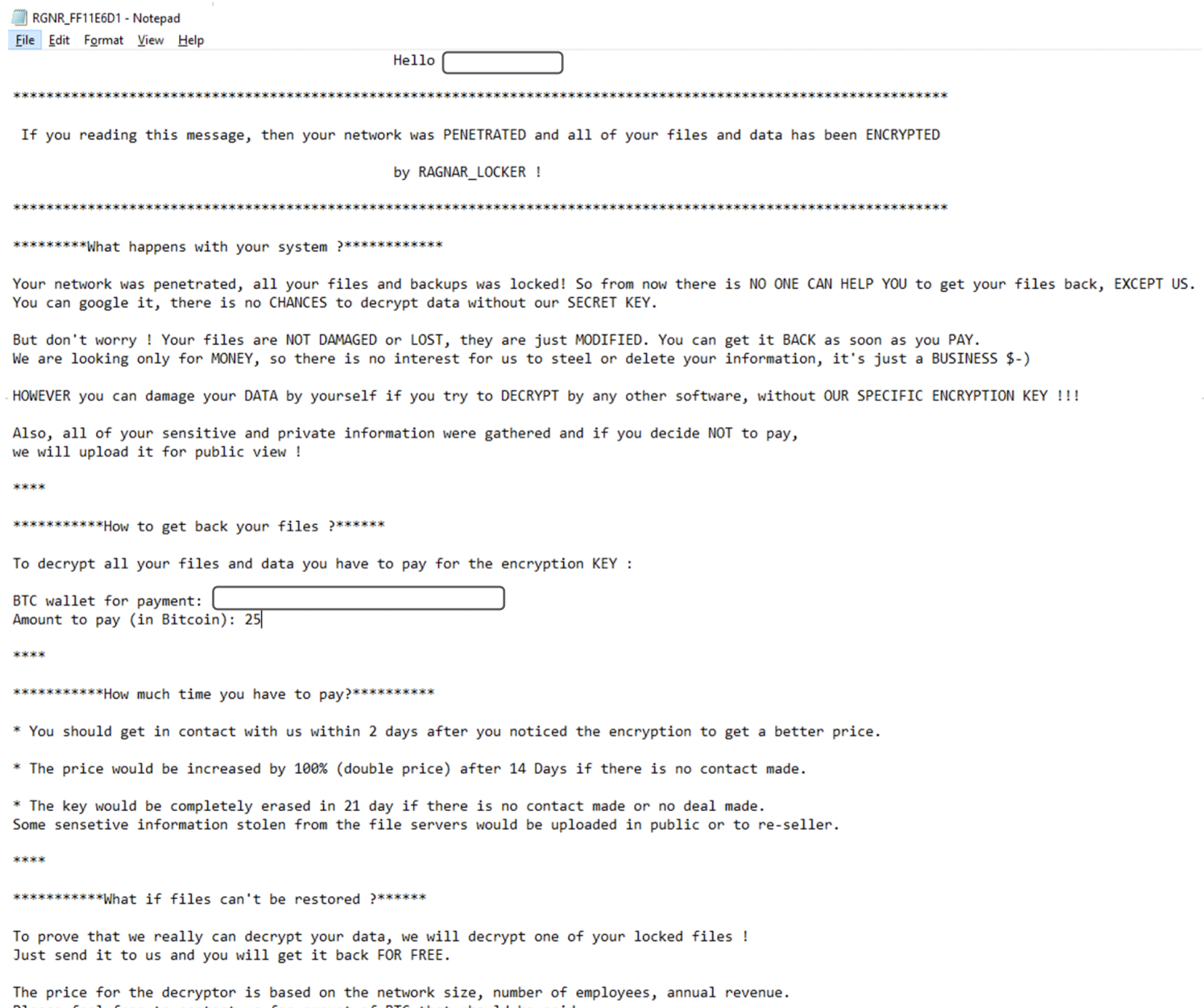 THREAT ANALYSIS REPORT: Ragnar Locker Ransomware Targeting the Energy Sector
