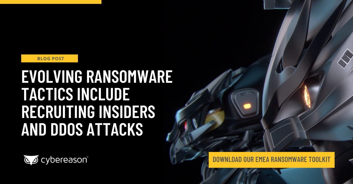 Evolving Ransomware Tactics Include Recruiting Insiders and DDoS Attacks